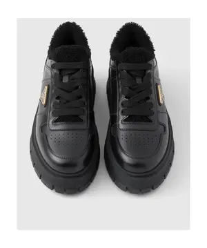 Prada Logo Plaque Lace-up Sneakers