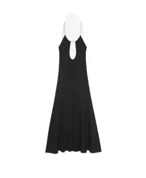 Saint Laurent Sleeveless Maxi Dress With Cut-out Detail