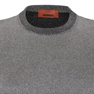 Missoni Contrast Collar Knit Top - Silver-tone