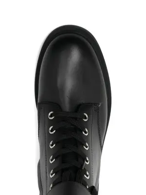 GIANVITO ROSSI Ripley Buckle Leather Ankle Boots - Black