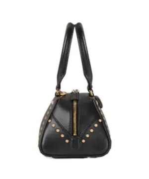 Givenchy Mini Antigona East-west Top Handle Bag With Studs - Black
