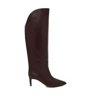 Paris Texas Knee-high Pointed Toe Boots - Black