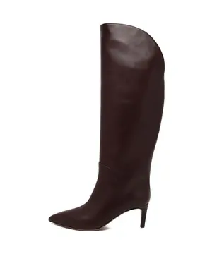 Paris Texas Knee-high Pointed Toe Boots - Black