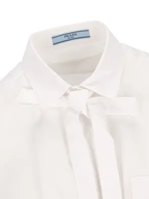 Prada Long Sleeve Shirt With Bow Detail