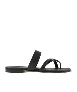 Manolo Blahnik Square Toe Flat Sandals