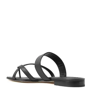 Manolo Blahnik Square Toe Flat Sandals