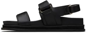JIMMY CHOO Fayence City Flat Sandals - Black