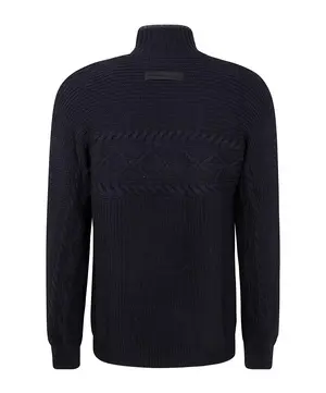 Zegna High Neck Knitted Jumper - Black