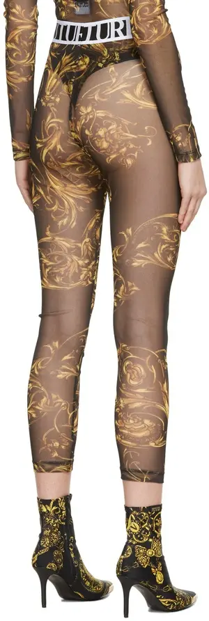 Versace Logo Print Tights