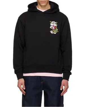 Kenzo Wild Tiger Embroidered Hoodie - Black