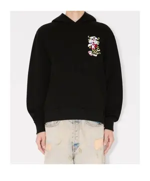 Kenzo Wild Tiger Embroidered Hoodie - Black