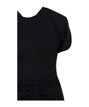 Victoria Beckham Gathered-detail Mini Dress - Black