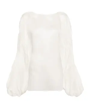 KHAITE Khaite Quico Puff-Sleeved Blouse