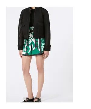 Max Mara Printed Pleated Mini Skirt