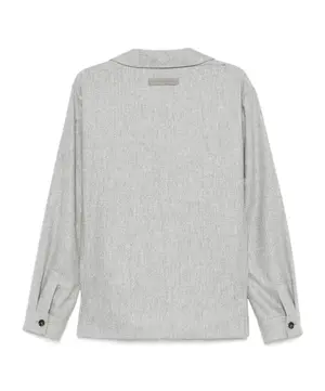 Zegna Button-detailed Straight Hem Jacket - Gray