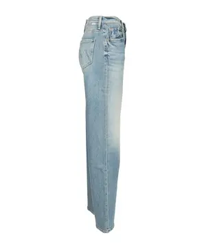 MOTHER The Spinner Zip Sneak Flared Jeans - Gray