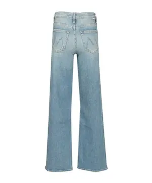 MOTHER The Spinner Zip Sneak Flared Jeans - Gray