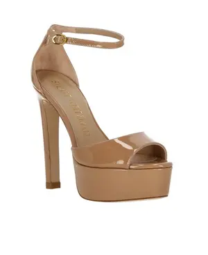 STUART WEITZMAN Disco Platform Sandals - Brown
