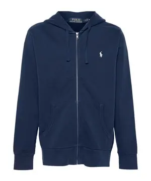 Polo Ralph Lauren Logo Zip-up Hoodie - Blue