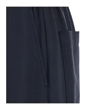 Brunello Cucinelli Wide Leg Elastic Waist Pants With Side Pockets