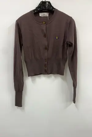 VIVIENNE WESTWOOD Orb Embroidered Knitted Cardigan