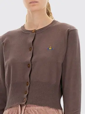 VIVIENNE WESTWOOD Orb Embroidered Knitted Cardigan