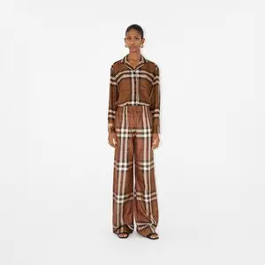 Burberry Checked Elasticated Waistband Trousers