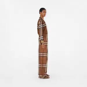 Burberry Checked Elasticated Waistband Trousers