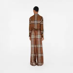 Burberry Checked Elasticated Waistband Trousers