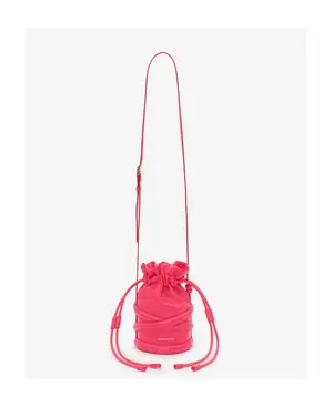 Alexander McQueen Logo Embossed Bucket Bag - Pink