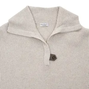 Brunello Cucinelli Long Sleeve Lapel Sweater