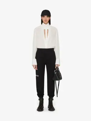 Givenchy Logo Embroidered Slim Sweatpants - Black
