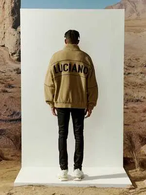 CHARLIE LUCIANO Stand Collar Logo Embroidered Jacket