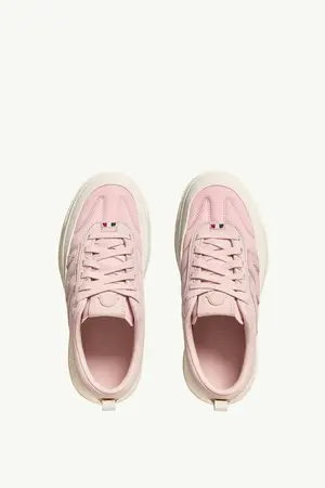 Moncler Nubuck Suede Trainers - Pink