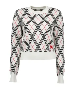 Burberry Checked Knit Jumper - No