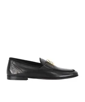 Dolce & Gabbana Dg Plaque Loafers - Black