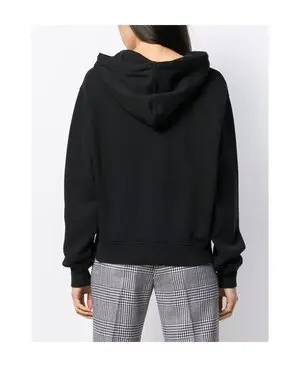 Off-White Logo Character Printed Hooded Hoodie - Black