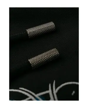 Off-White Logo Character Printed Hooded Hoodie - Black