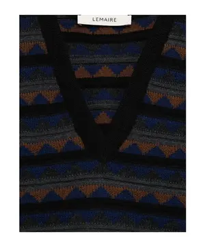 LEMAIRE V-neck Patterned Vest
