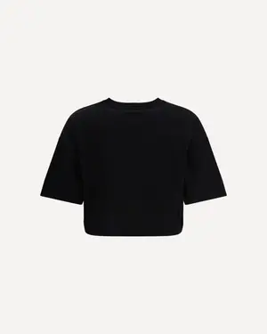 Balmain Graphic Printed Cropped T-shirt