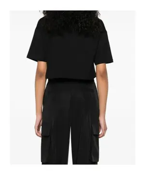 Balmain Graphic Printed Cropped T-shirt