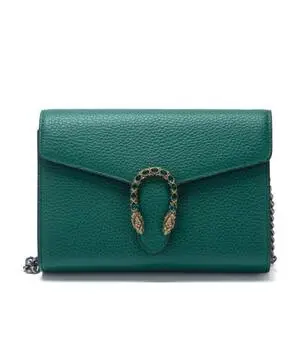 Gucci Dionysus Woc Shoulder Bag With Tiger Head Buckle - Green