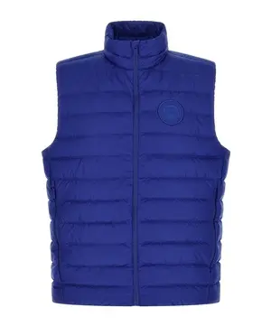 Canada Goose Quilted Down Vest With Logo Patch - Blue