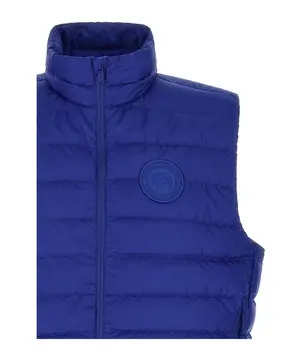 Canada Goose Quilted Down Vest With Logo Patch - Blue