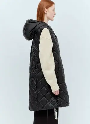Max Mara Quilted Down Vest - Black