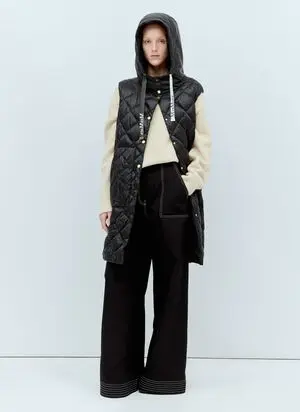 Max Mara Quilted Down Vest - Black