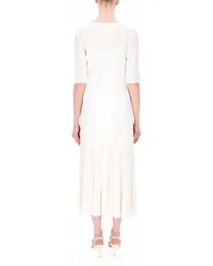 P.a.r.o.s.h V-neck Pleated Midi Dress