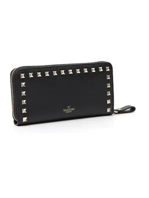 Valentino Garavani Rockstud Zip Around Wallet