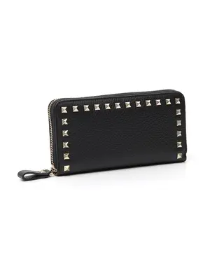 Valentino Garavani Rockstud Zip Around Wallet