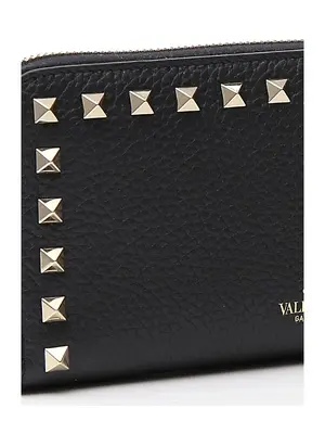 Valentino Garavani Rockstud Zip Around Wallet